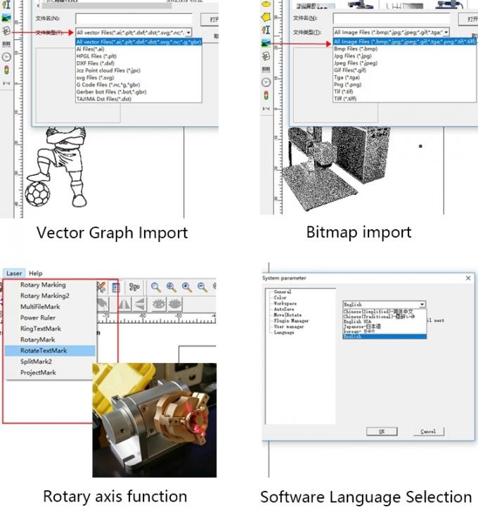 BCX Color Laser Marking Machine , 12m/S Tabletop Laser Engraver