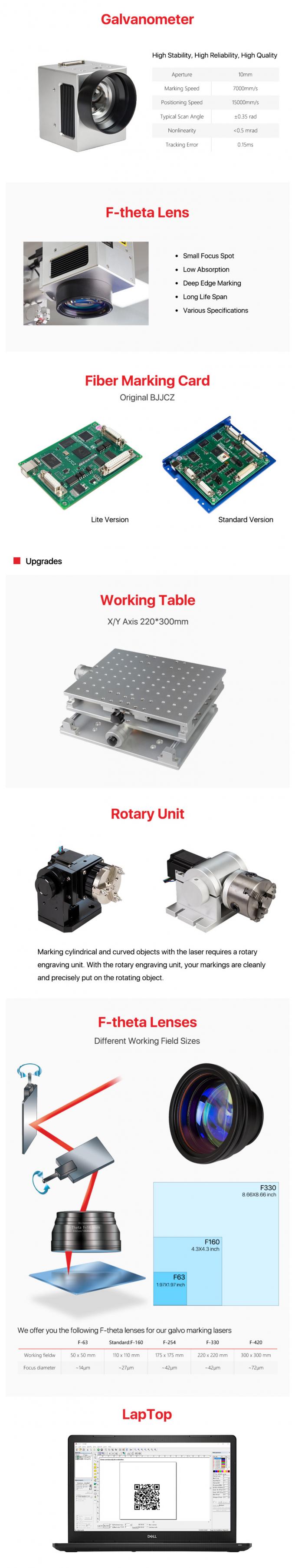 BCX Air Cooled 30W Fiber Laser Marker Machine For Plastic Parts